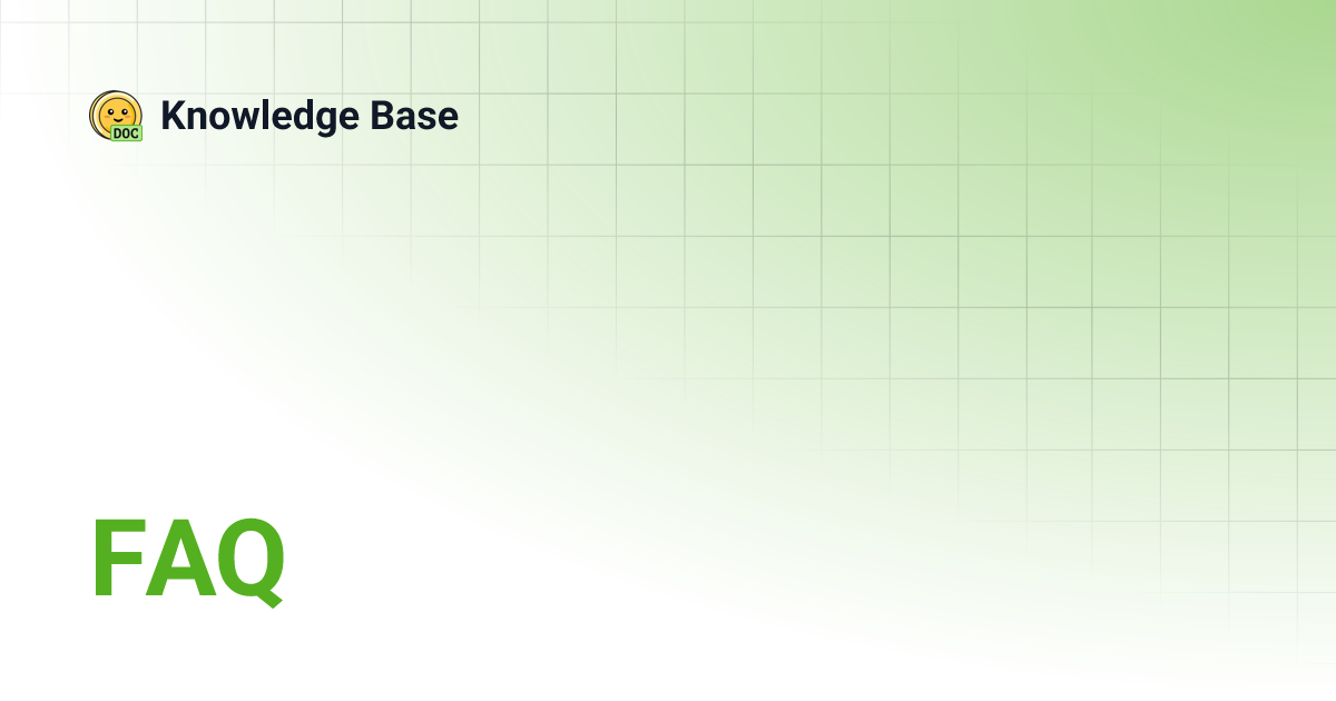 FAQ | Knowledge Base