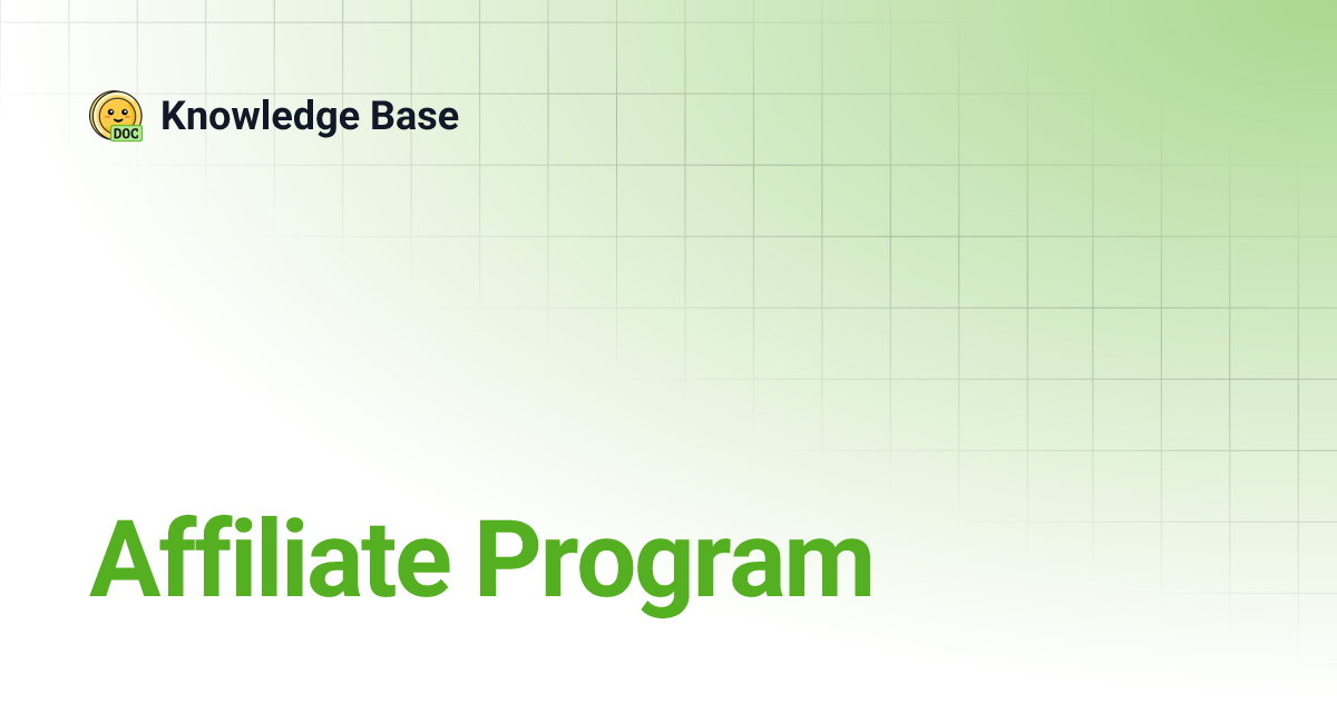 Affiliate Program | Knowledge Base